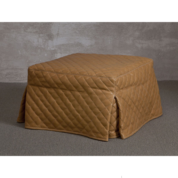 LEATHER QUILTED OTTOMAN™ - SALADINO